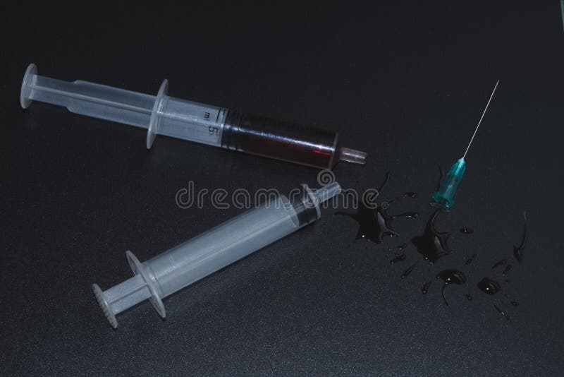 A Small Syringe into Which a Hollow, Sharp-pointed Bevel-cut Needle is ...