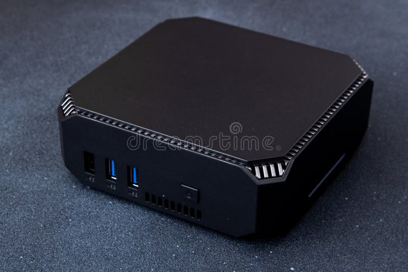 A Small System Unit of a Personal Computer. Compact Device. Stock Photo ...