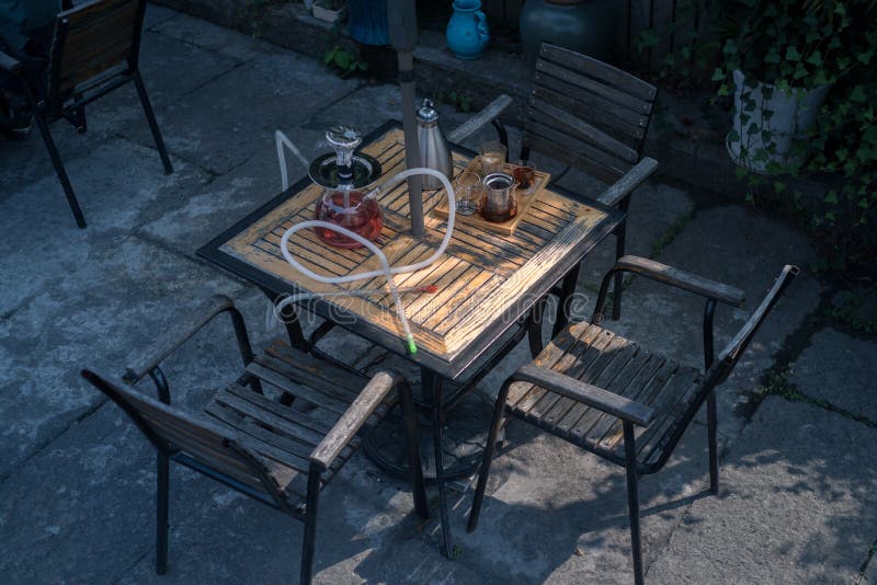 A small table in the cafe stock image. Image of corner - 167260723