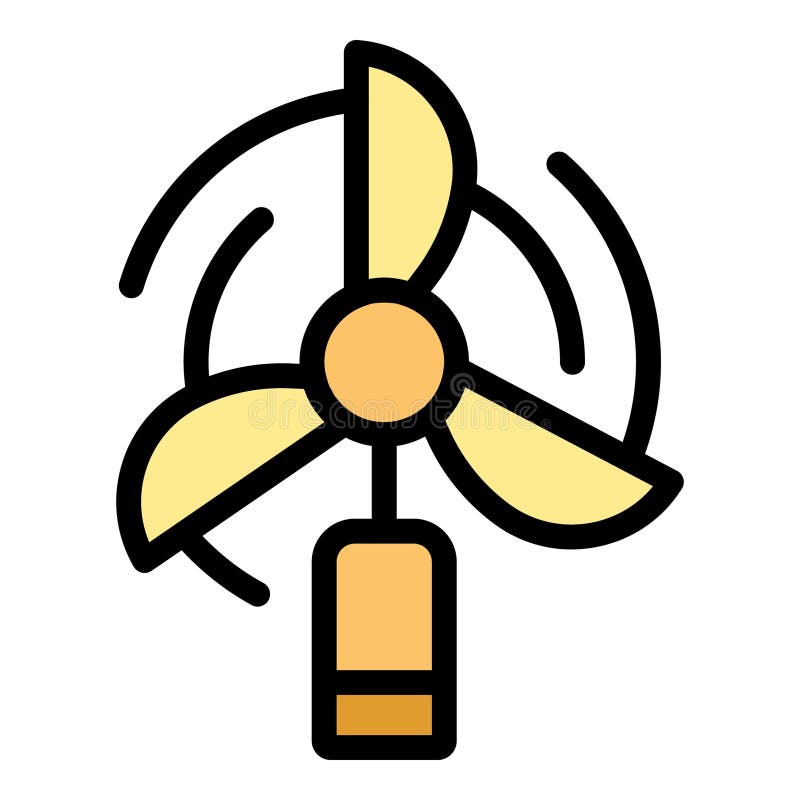 Small Table Fan Cooling with Rotating Blades Stock Vector ...