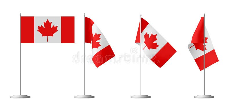 Small table flag of Canada stock illustration. Illustration of ...