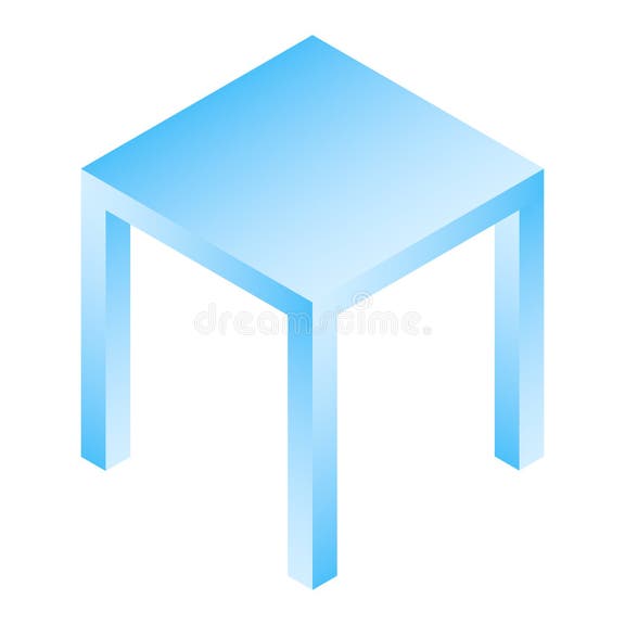 Small Table Icon, Isometric Style Stock Vector - Illustration of coffee ...