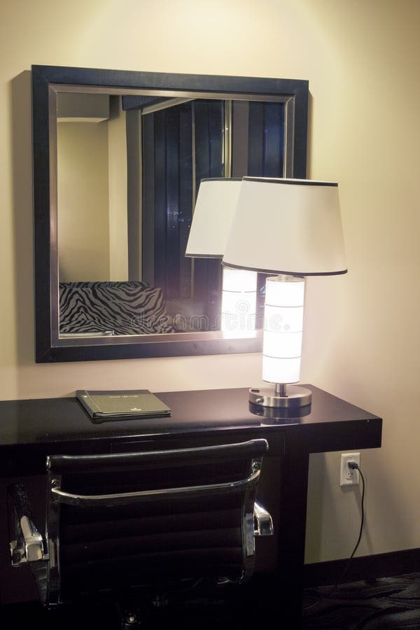 Small Table Placed in Hotel Environment. Pastel and Brown Colors Stock ...