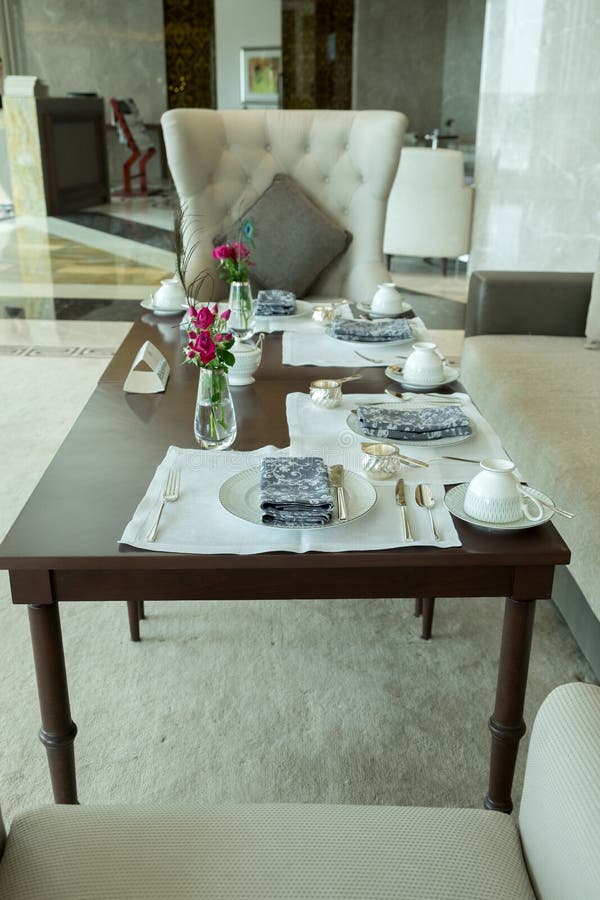 Small Table Set for Afternoon Tea Stock Image - Image of cultures, food ...