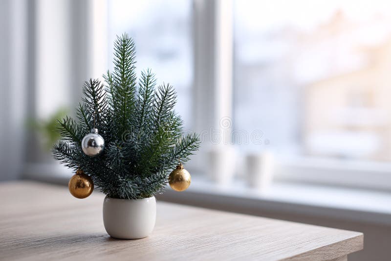 Simple Christmas Window Decoration Ideas Small Store Stock Photos ...
