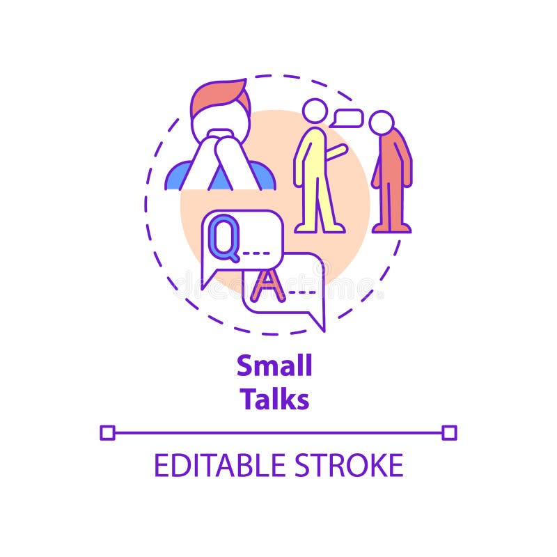 Small talk concept icon stock vector. Illustration of awkwardness ...