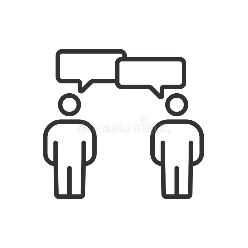 Small Talk, in Line Design. Small Talk, Conversation, Chit-chat ...