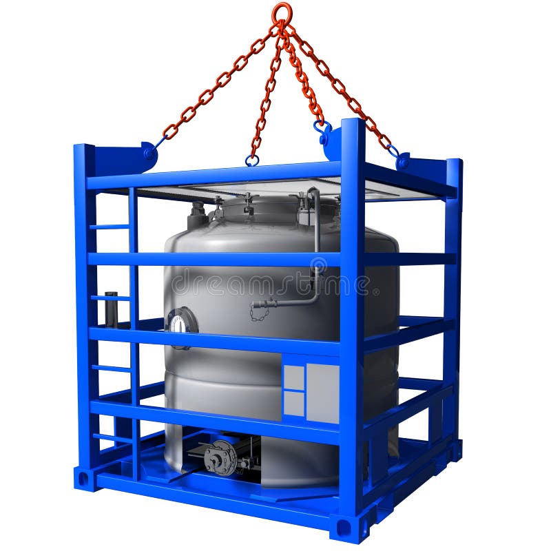 Small Tank Container Isolated. Stock Illustration - Illustration of ...
