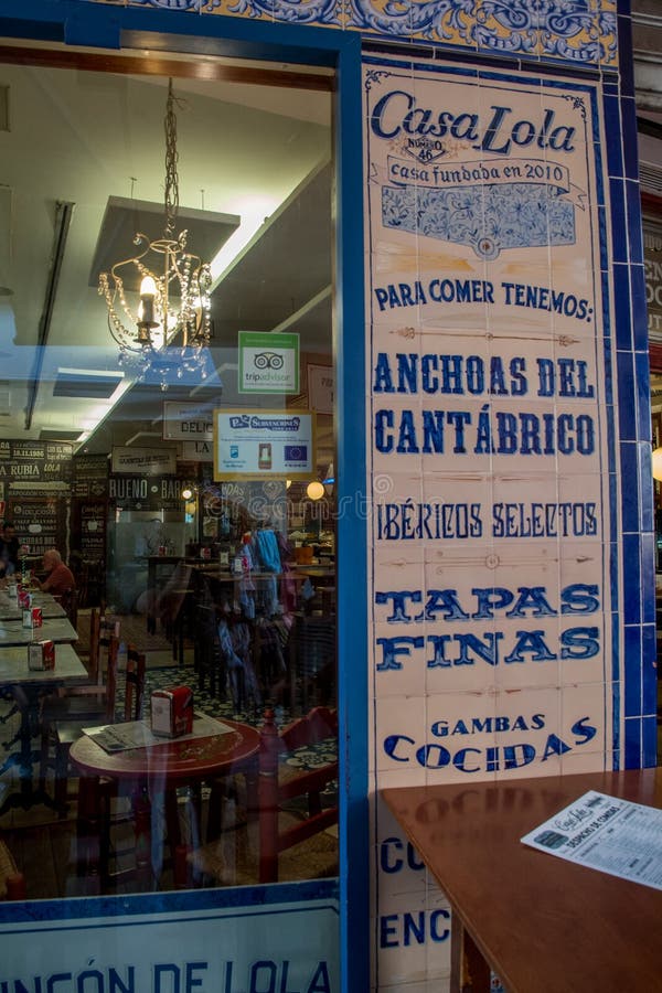 Small Tapas Bar Window Decoration Editorial Photo - Image of seville ...