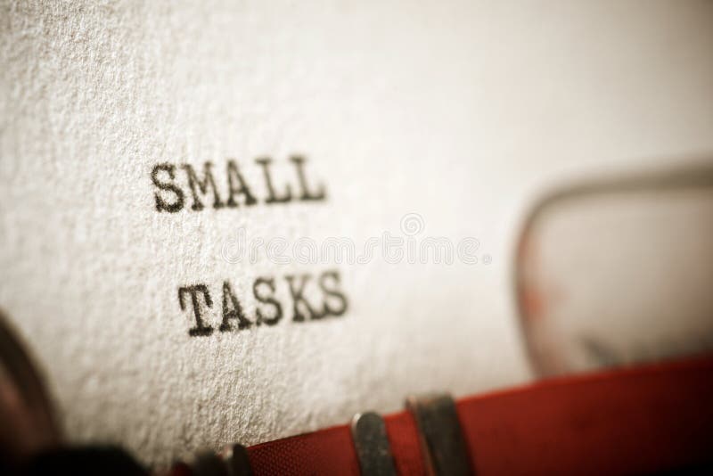 Small tasks text stock photo. Image of enterprise, homework - 276764134