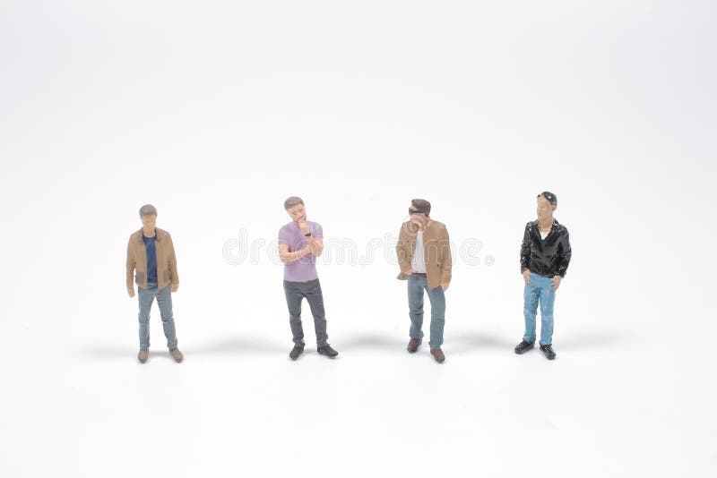 The Small Team of Figure it Business Man Stock Image - Image of ...