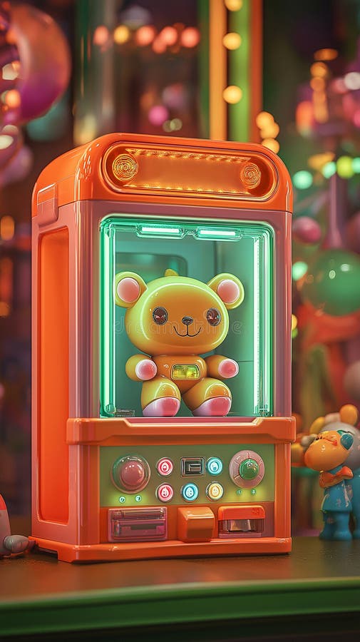 A Small Teddy Bear is Inside a Machine Stock Illustration ...