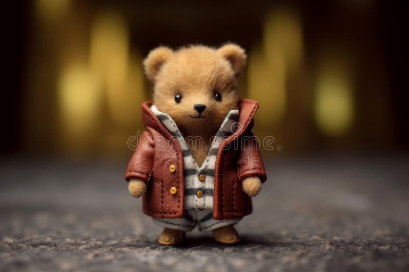 Small Teddy Bear Living in a Jacket Pocket Stock Illustration ...