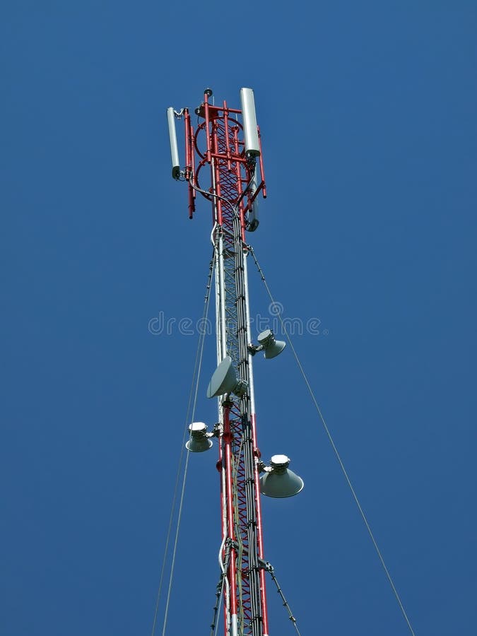 Small Telecommunication Tower Stock Image - Image of phone ...