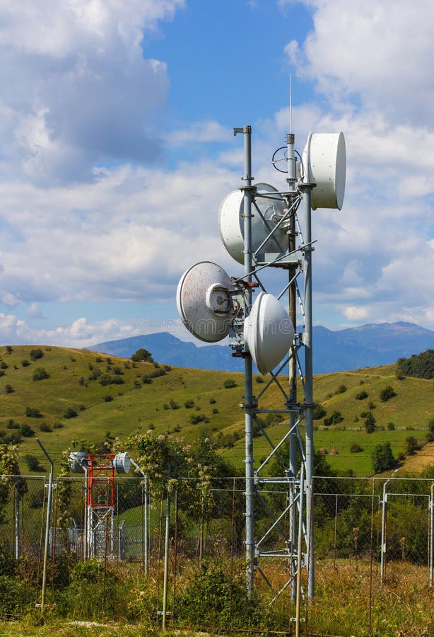 Small Telecommunication Tower Stock Image - Image of phone ...