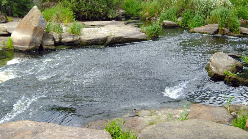 Small, tempestuous river stock photo. Image of flowing - 97837260