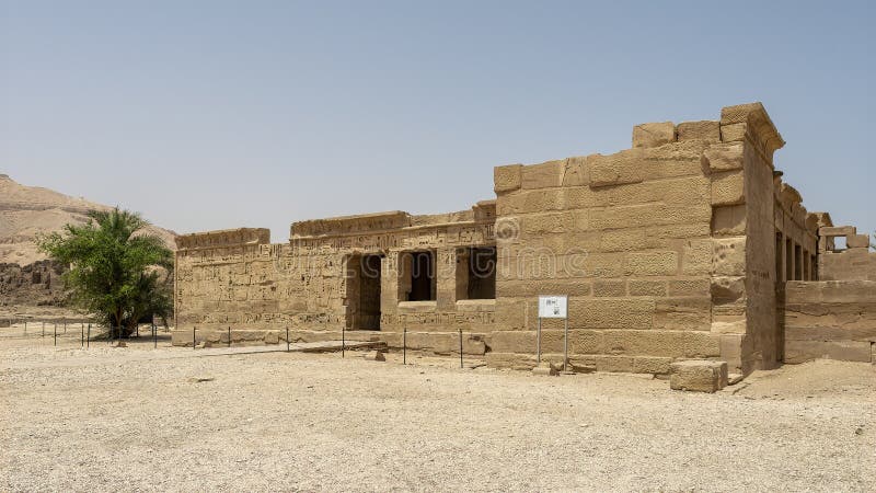 The Small Temple of Amun, the Oldest Structure in Medinet Habu. Stock ...