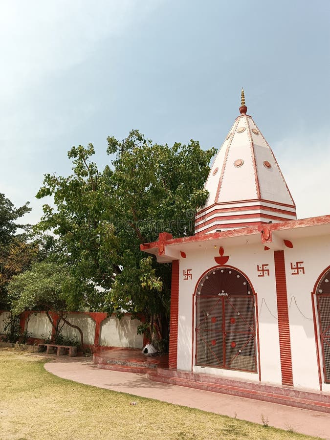 A Small Temple in Park with Greenery in Spring Season Stock Image ...