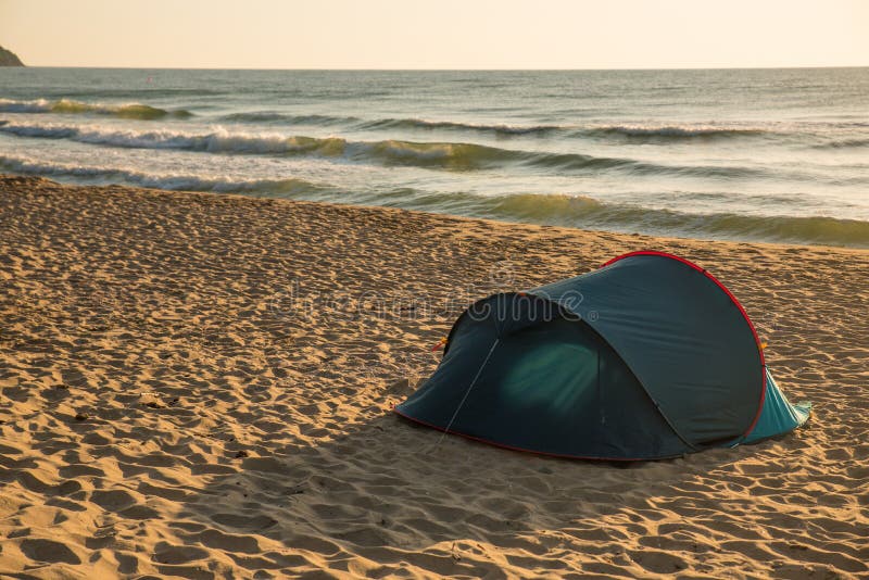 A small tent stock photo. Image of romantic, coast, tourism - 168842662