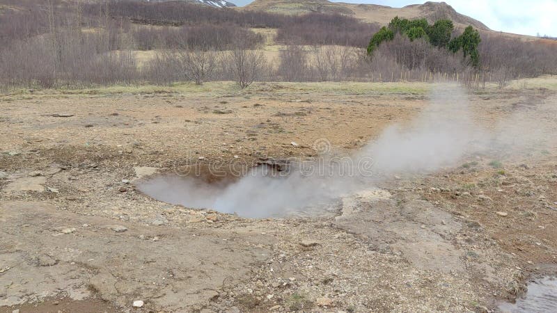 Small Thermal Spring with Boiling Water Stock Video - Video of boiling ...