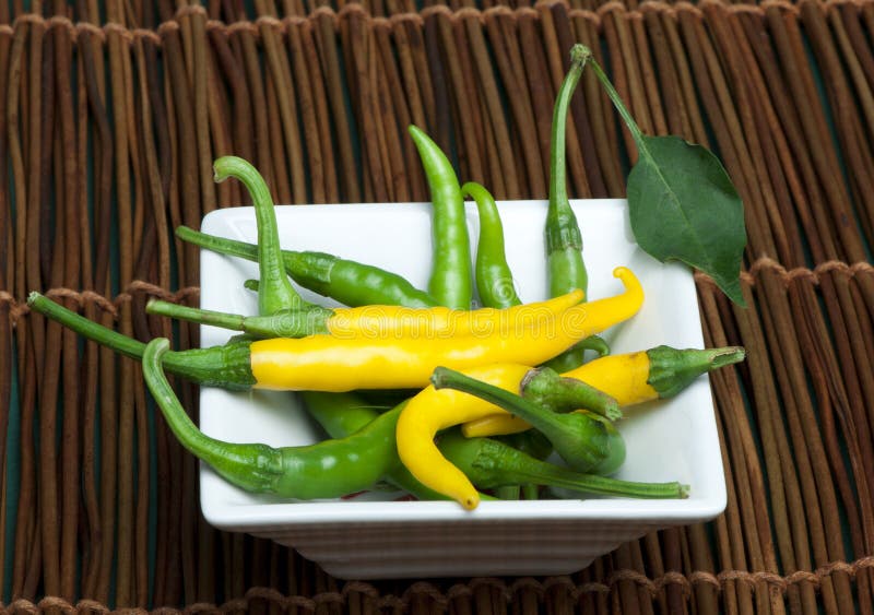 Small Thin Green Chili Peppers Stock Image - Image of heat, healthy ...