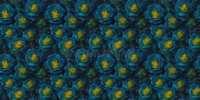 Small Tiny Roses Electric Blue Glowing Yellow Color Emerald Glitter ...