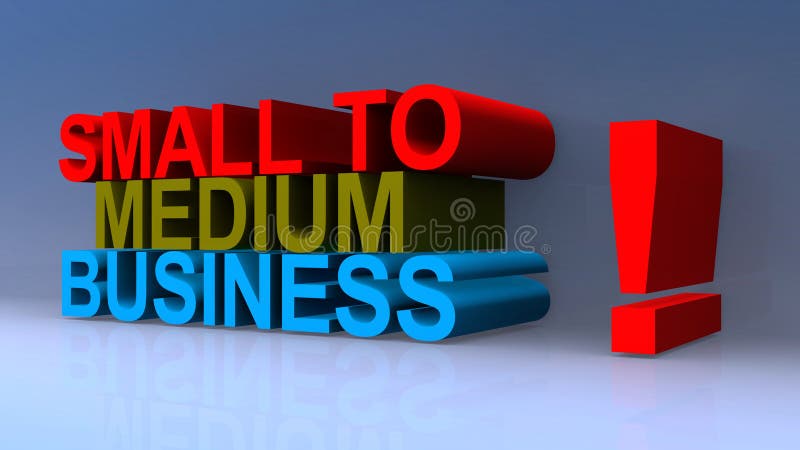 Small To Medium Business on Blue Stock Illustration - Illustration of ...