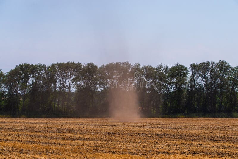Small Tornado or Whirlwind with Dust in a Field Stock Image - Image of ...