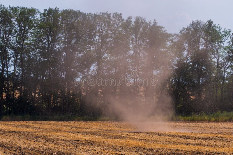 Small Tornado or Whirlwind with Dust in a Field Stock Image - Image of ...