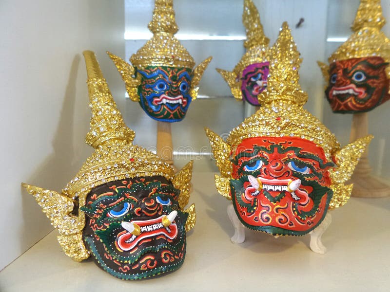 Tossakan The Giant Khon Mask From The Ramayana, For Thai Classical Mask ...