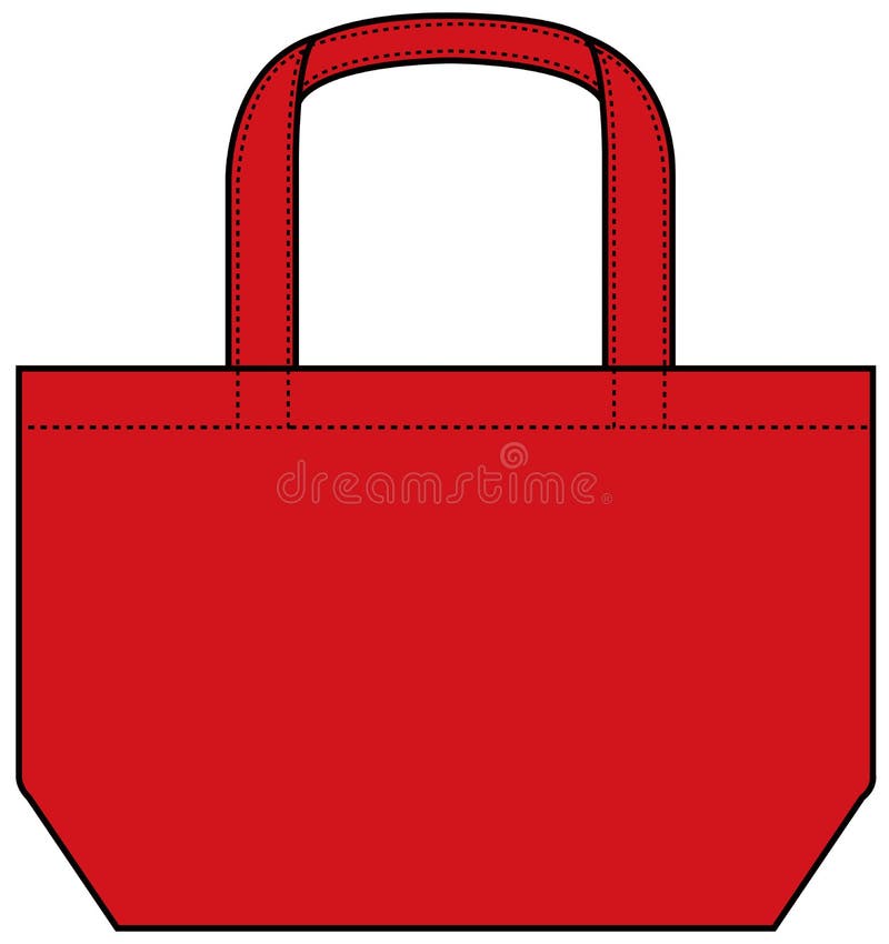 Small Tote Bag Ecobag , Shopping Bag Template Vector Illustration with ...