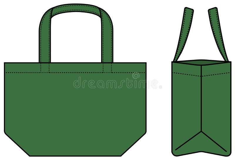 Small Tote Bag Ecobag , Shopping Bag Template Vector Illustration with ...