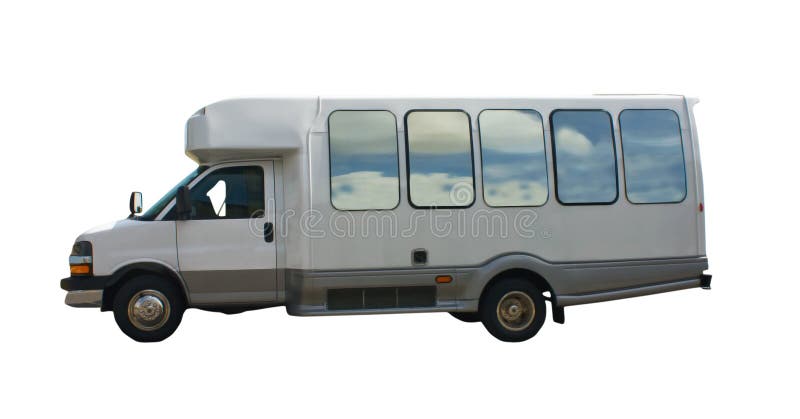 White Gray Blank Shuttle Bus Stock Image - Image of travel, coach: 3360527