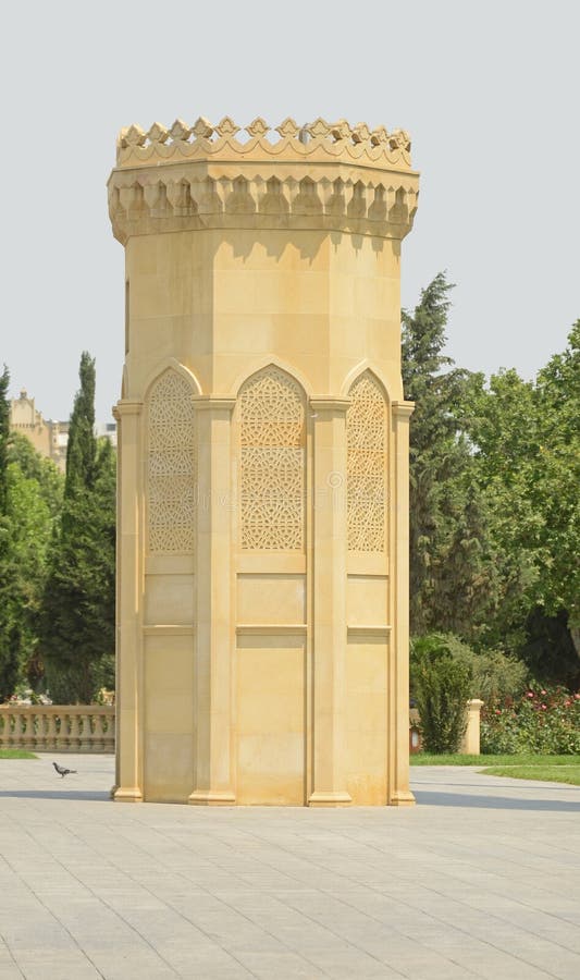The Small Tower in the Eastern Style. Stock Photo - Image of trees ...