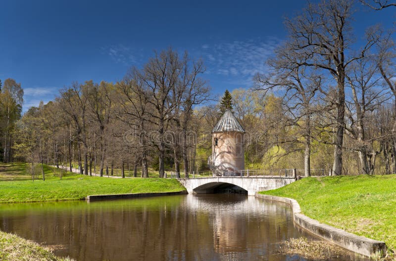 Small tower stock image. Image of forest, clouds, outdoor - 29805619