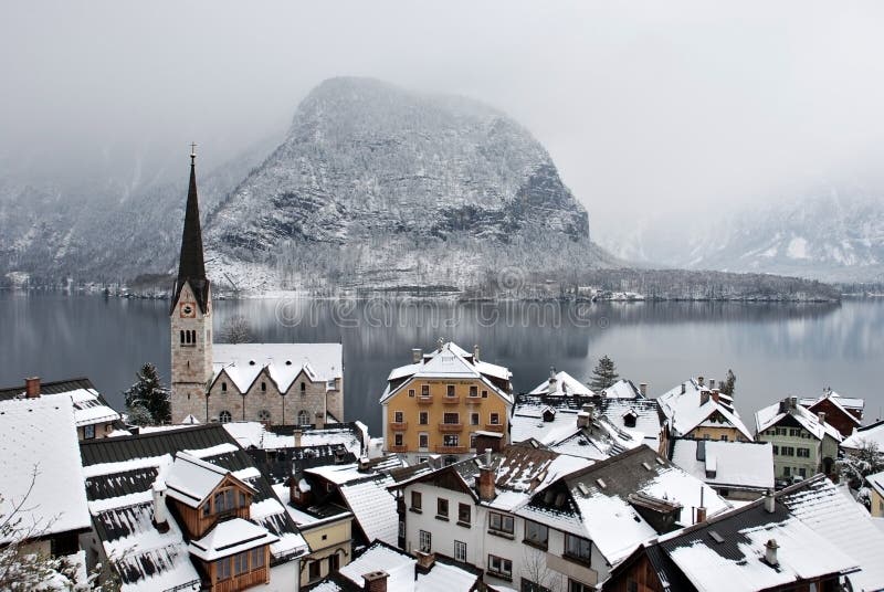 Small town in Alps stock photo. Image of beauty, cloudy - 13526036