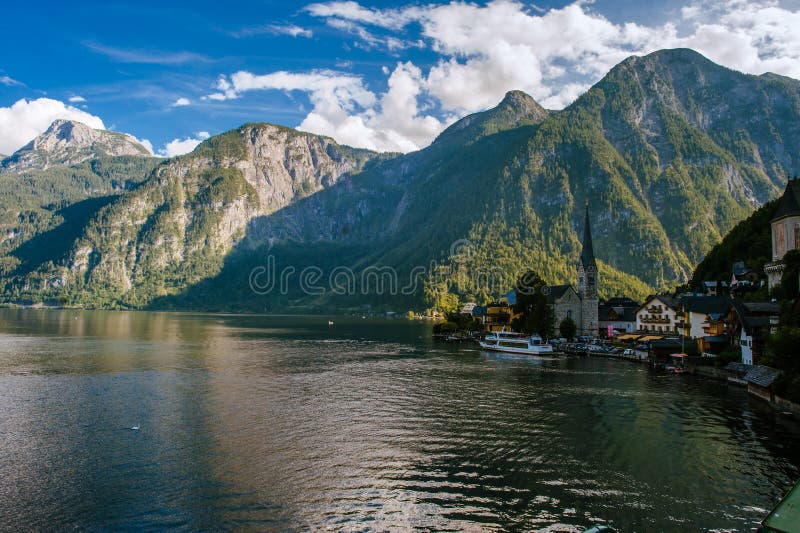 A Small Town in the Alps , Hallstatt Stock Image - Image of nature ...