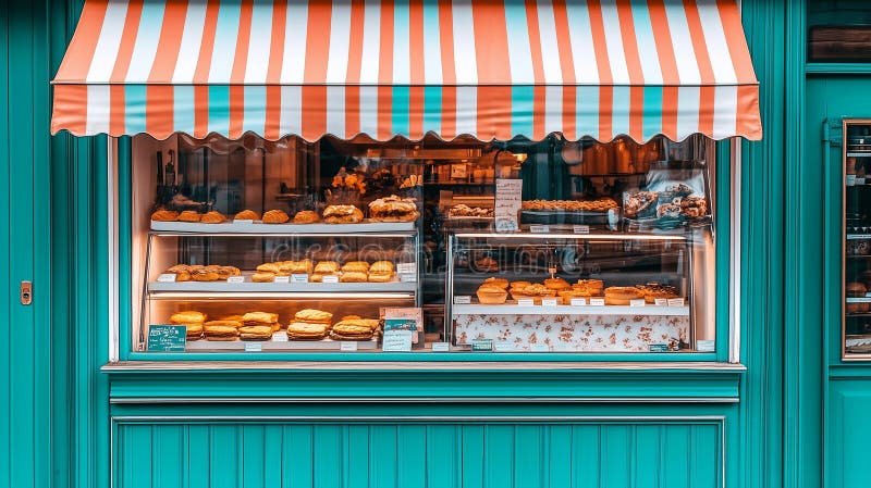 Small-Town Bakery Displaying Freshly Baked Pastries in a Cozy Setting ...