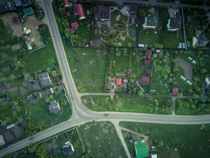 Small Town from a Bird-eye View Stock Image - Image of panorama ...