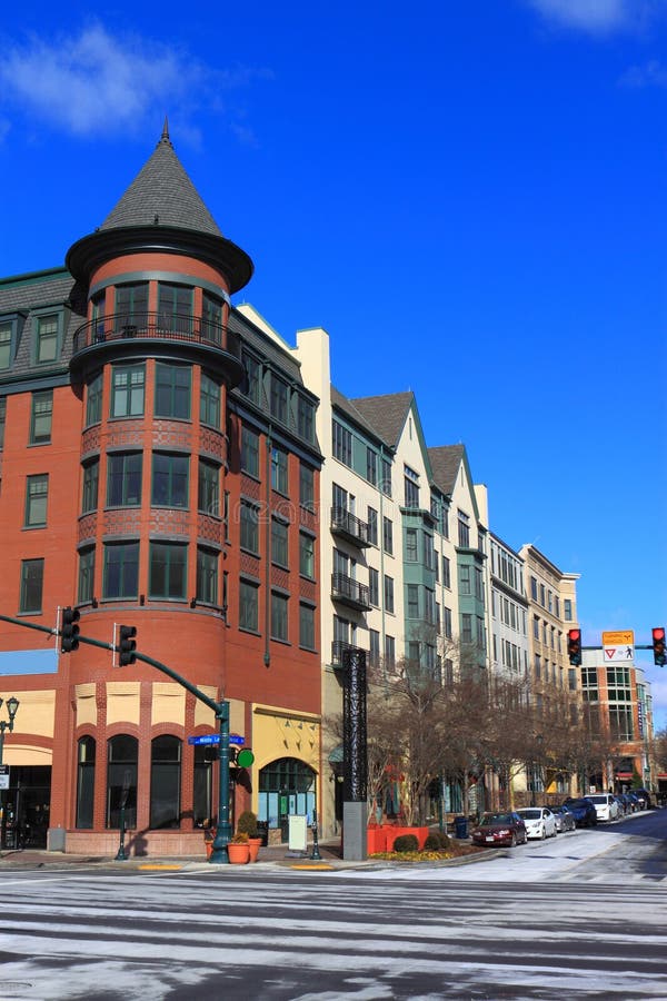 Small Town Center stock image. Image of commercial, house - 23331913