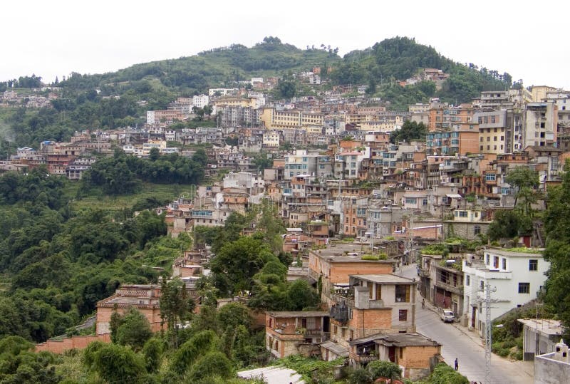 A Small Town By The Hillside Picture. Image: 3711477