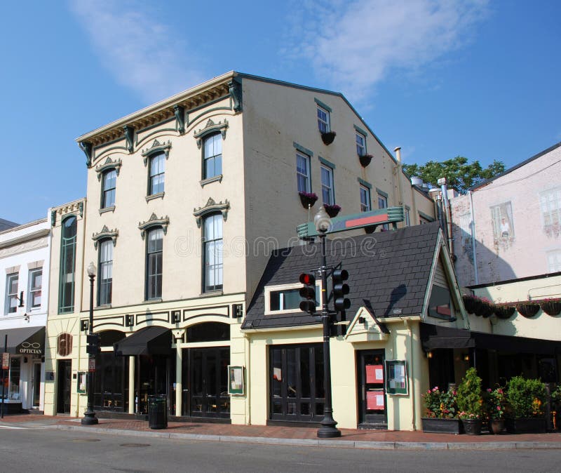 Small Town Main Street 2 stock image. Image of georgetown - 15054009