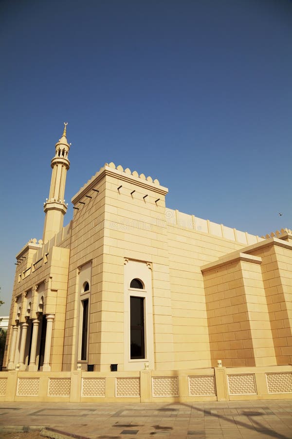 Small Town Mosque at Dubai, UAE Stock Image - Image of moslem, dubai ...