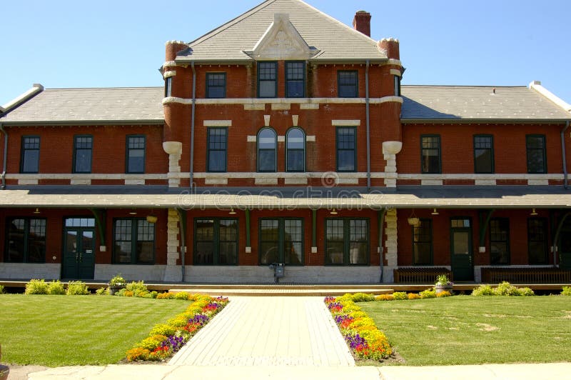 Small Town Railway Station stock image. Image of historic - 199617