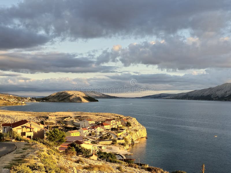 Small Town Seaside Sky and Clouds Sunny Stock Photo - Image of town ...