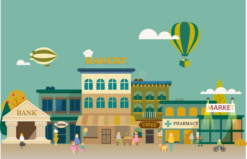Small Cartoon Town Stock Illustrations – 9,815 Small Cartoon Town Stock ...