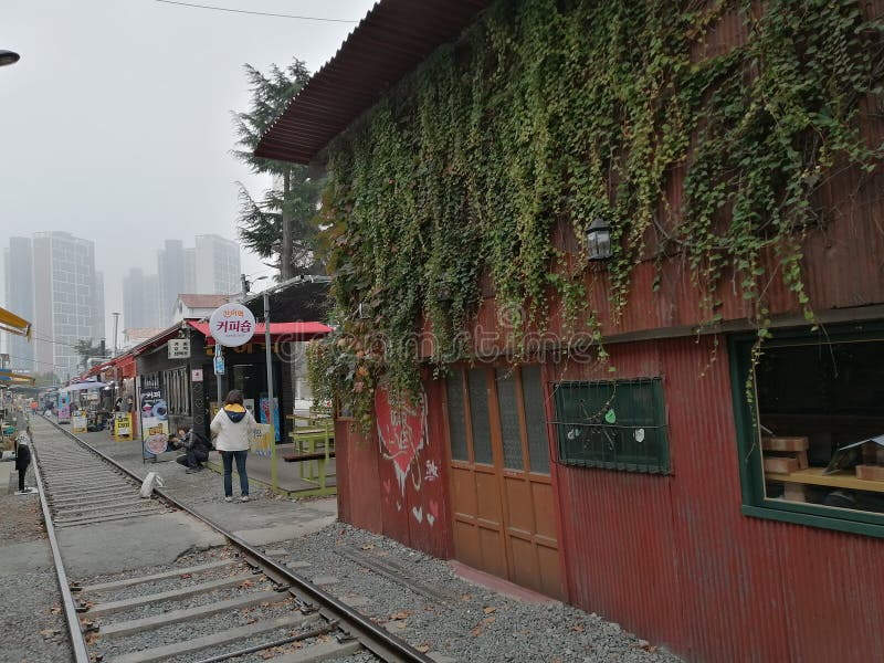 A Small Town on the Train Tracks. Editorial Stock Photo - Image of ...