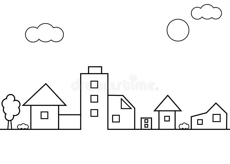 Small Town Skyline Silhouette Stock Illustrations – 419 Small Town ...