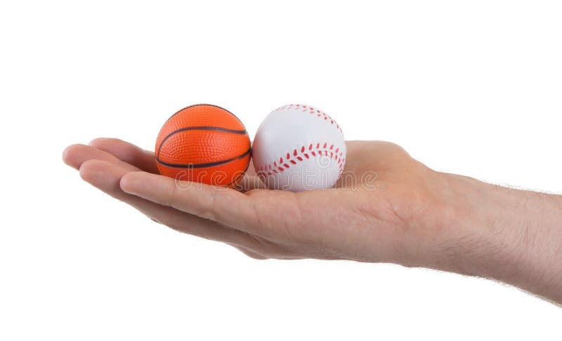 Small toy balls isolated stock photo. Image of hand, object - 60039622