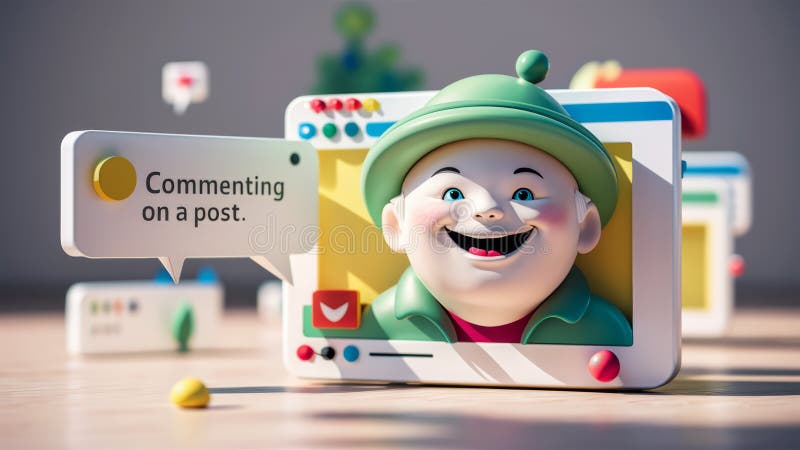 A Small Toy with a Face and Smiley Faces on it, AI Stock Illustration ...